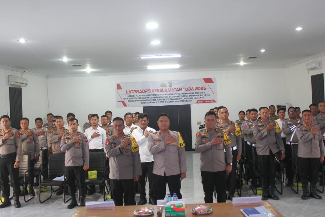 Polres Sibolga Laksanakan Lat Pra Ops Keselamatan Toba 2025