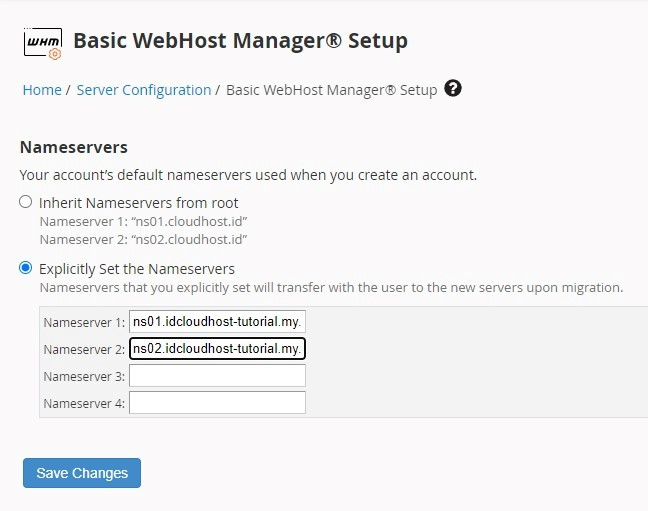 Custom Nameserver untuk Reseller Hosting cPanel - IDCloudHost