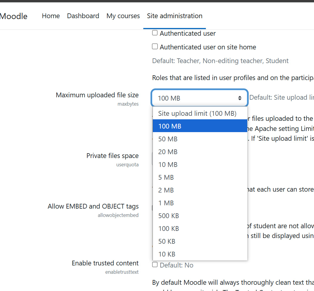 Cara Mengubah Max Upload Size di Moodle - IDCloudHost