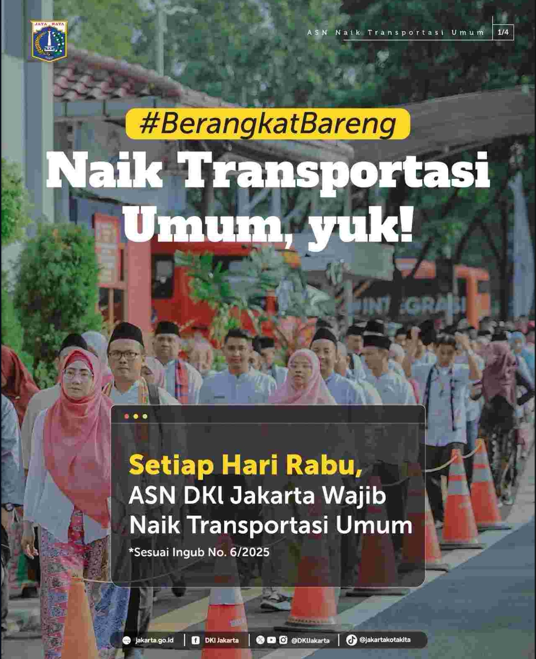 Pemprov DKI Wajibkan Pegawai Gunakan Transportasi Umum Setiap Rabu Mulai 30 April
