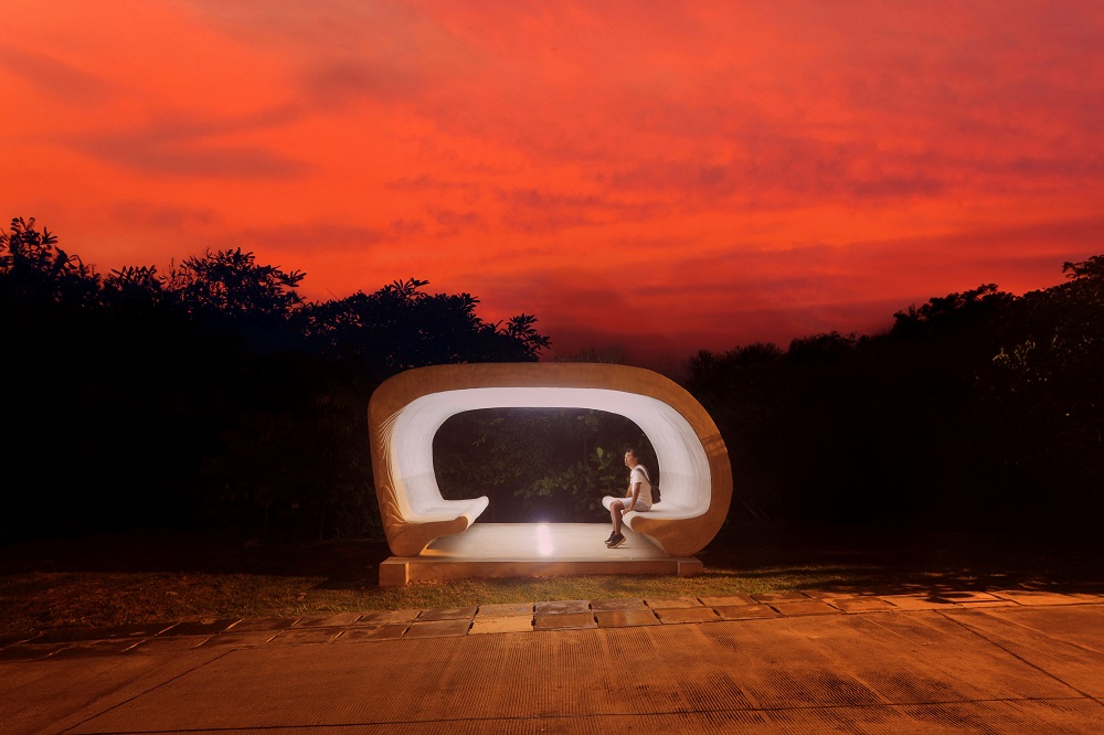 Halte Bus Estetik Hasil Cetak 3D Hadir di Nuanu Bali