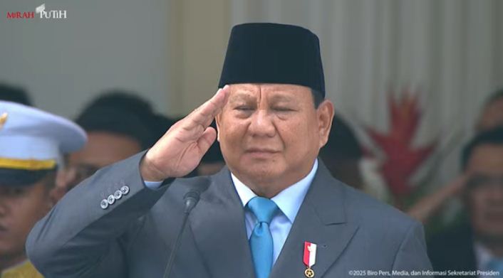 Presiden Prabowo Pimpin Upacara Peringatan Hari Lahir Pancasila