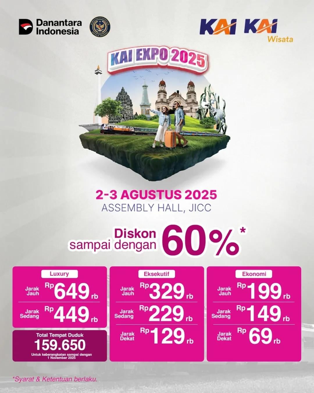KAI Expo 2025 Siap Digelar Awal Agustus, Tiket Kereta Diskon hingga 60 Persen