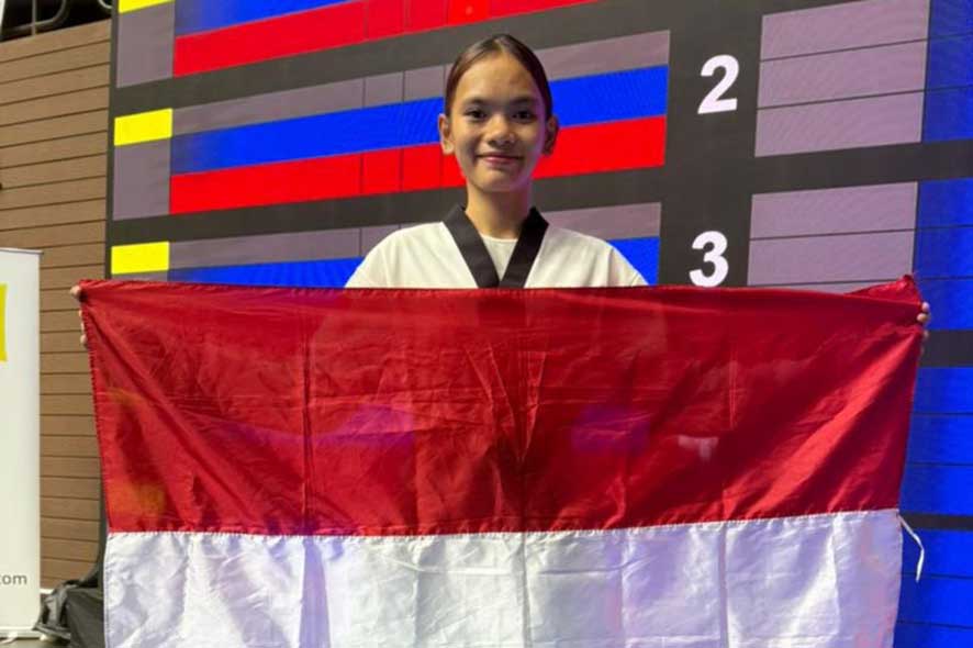 Atlet Taekwondo Putri Indonesia Salsabilla Merebut Medali Perunggu di Kejuaraan Taekowondo ...