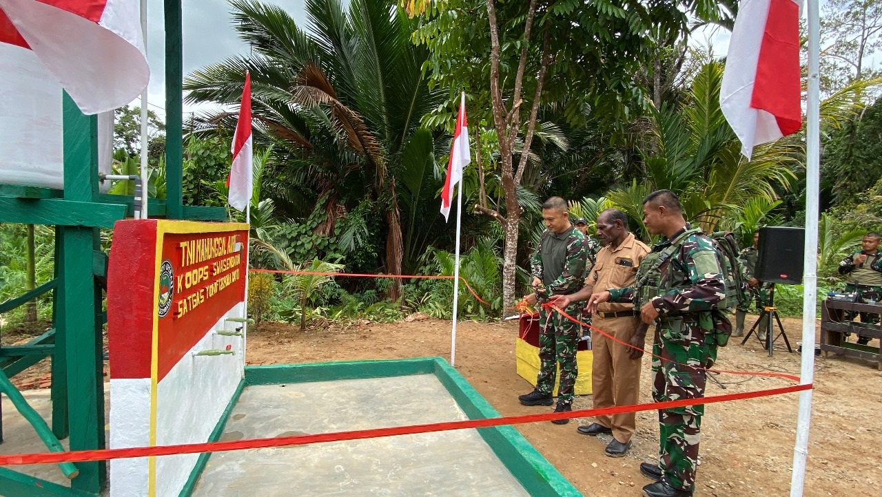TNI Manunggal Air Hadirkan Air Bersih di Mindiptana Lewat Pembangunan Sumur Bor