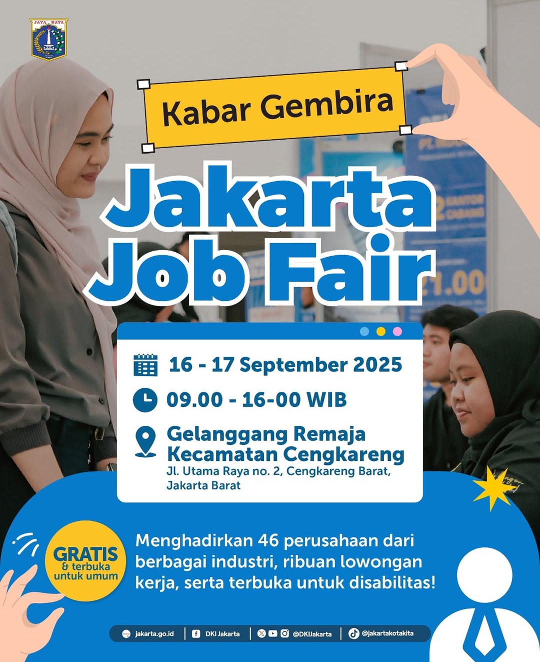 Jakarta Job Fair 2025 Hadir di Cengkareng 16–17 September, Tawarkan ...