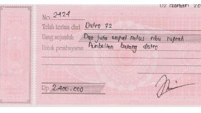 Cara Penulisan Kwitansi yang Benar