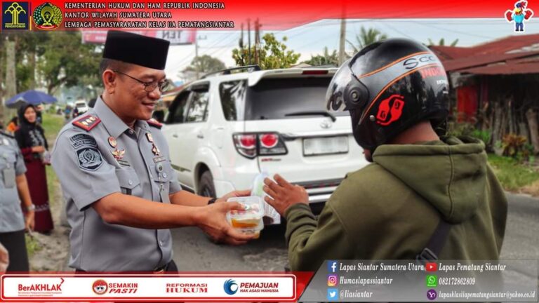 Peringati Hari Bakti Pemasyarakatan Ke 60, LAPAS Kelas II A Pematang Siantar Bagikan Takjil