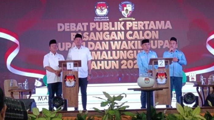 Debat Perdana Bupati Simalungun:RHS -AZI No 1 Unggul dan Tenang Menjawab Lawan