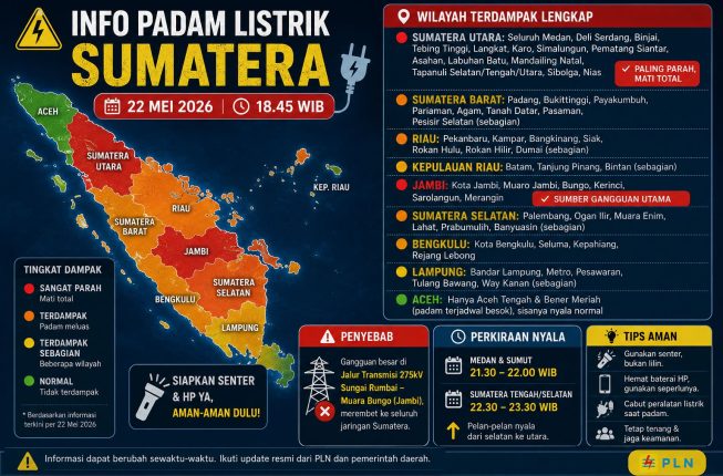 Blackout Massal Lumpuhkan Sejumlah Wilayah Sumatera, Gangguan SUTET ...