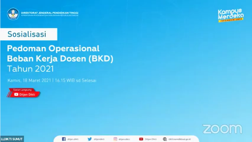 Sosialisasi Pedoman Operasional Beban Kerja Dosen 2021 - Universitas Muhammadiyah Kotabumi