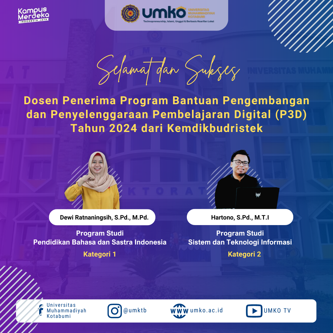 Konsisten Mendukung Transformasi Digital: Dua Dosen UMKO Memenangi ...